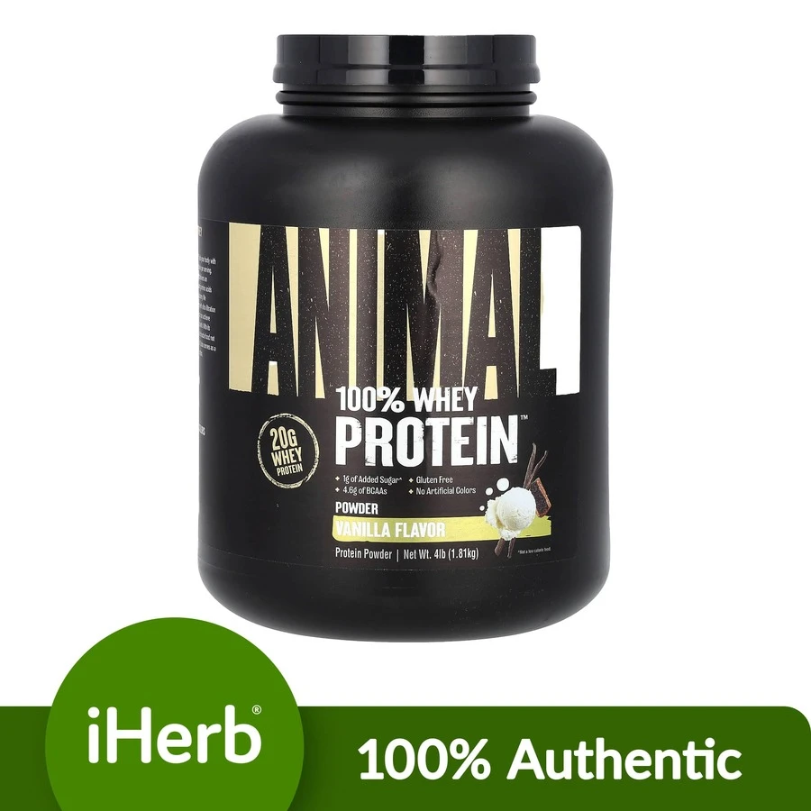 Animal 100% Whey Protein™ Powder, Classic Vanilla, 4 Lb (1.81 Kg ...