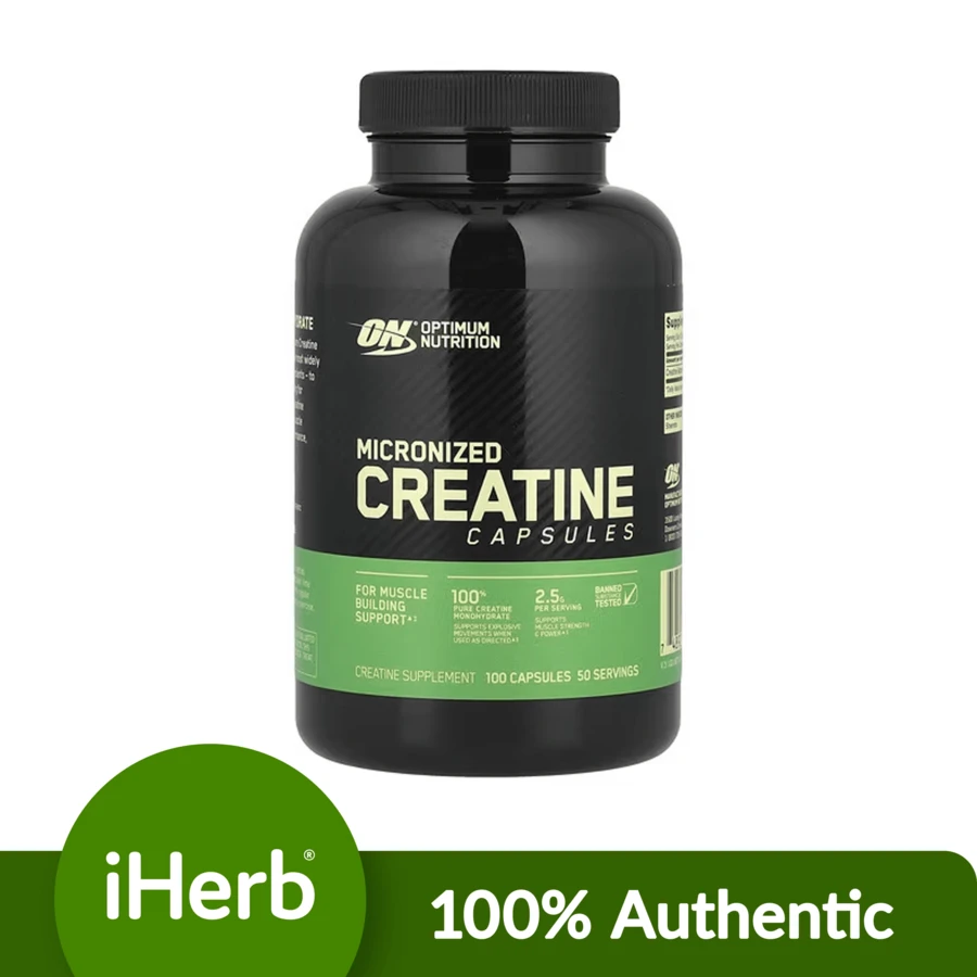 Optimum Nutrition Micronized Creatine Capsules, 100 Capsules (1.25 G ...