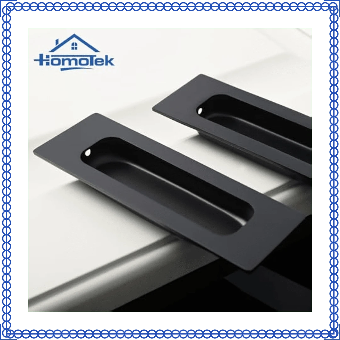 Black, Cabinet Drawer Rectangular Invisible Pull- Small Size 4.75 In ...