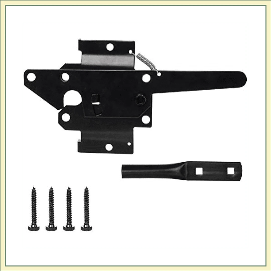 Black Finish, Automatic Fingertip Release Latches For Vinyl/Wood Fence ...