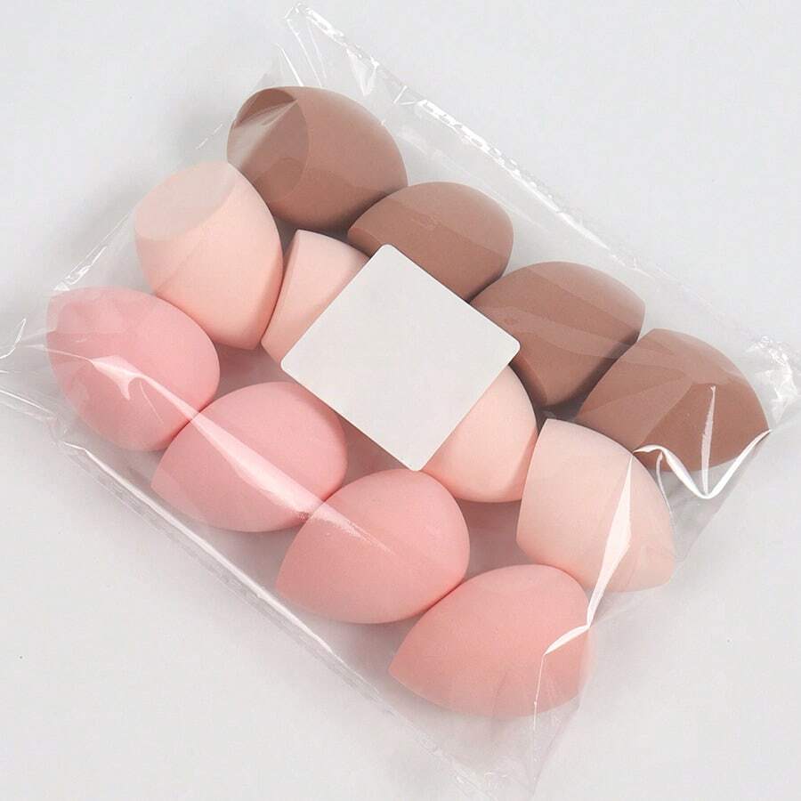 12pcs/Pack Makeup Sponges, Powder, Liquid, Cream Foundation Blender ...