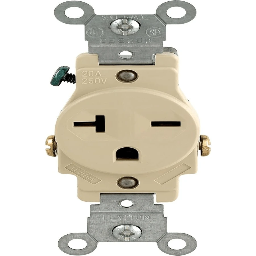 Leviton Single Receptacle Outlet Commercial Specification Grade Smooth ...