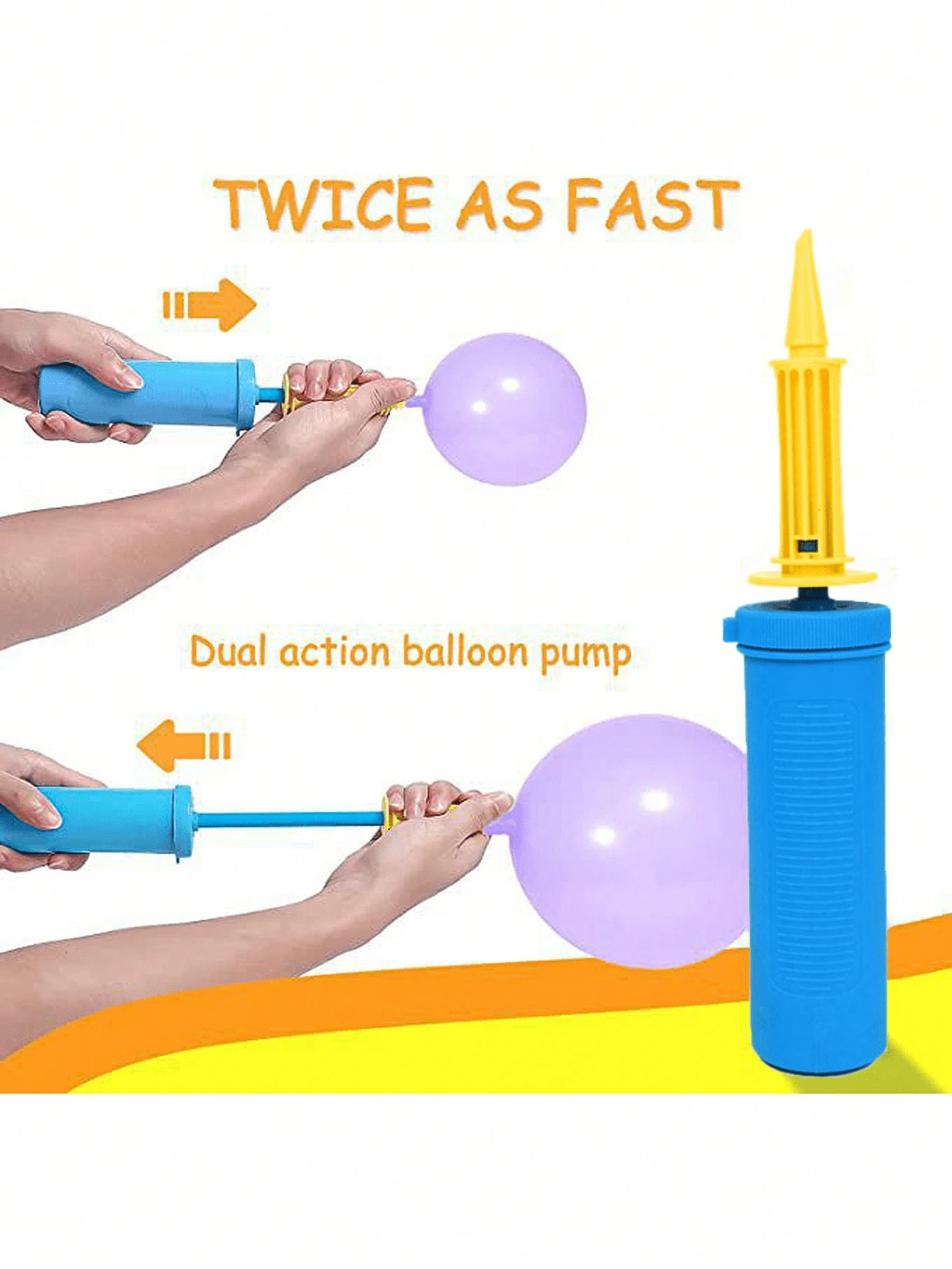 2 Pieces Of Balloon Inflating Birthday Wedding Balloon Inflating Manual ...