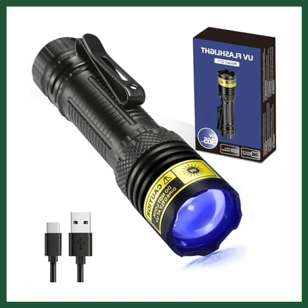 Pet Urine Stains ﻿, Money, Uv Flashlight 365nm Black Light,Mini & Powerful Usb- C Flashlights ...