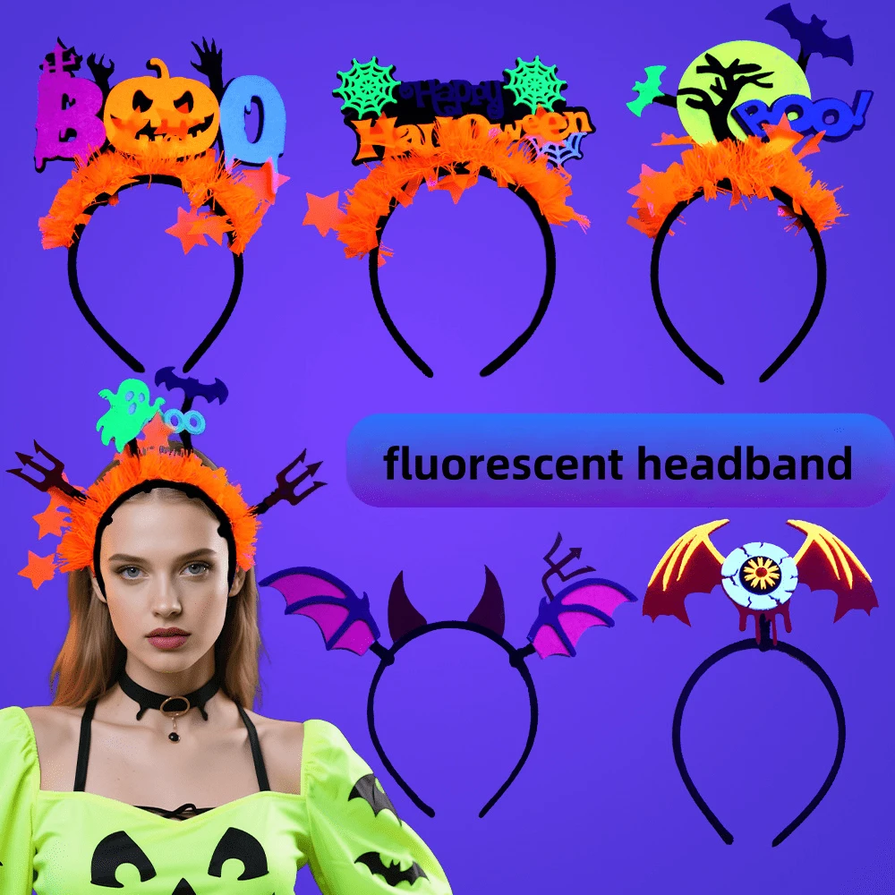 1PC Halloween Spider Ghost Pumpkin Hairband Cosplay Devil Hairband ...