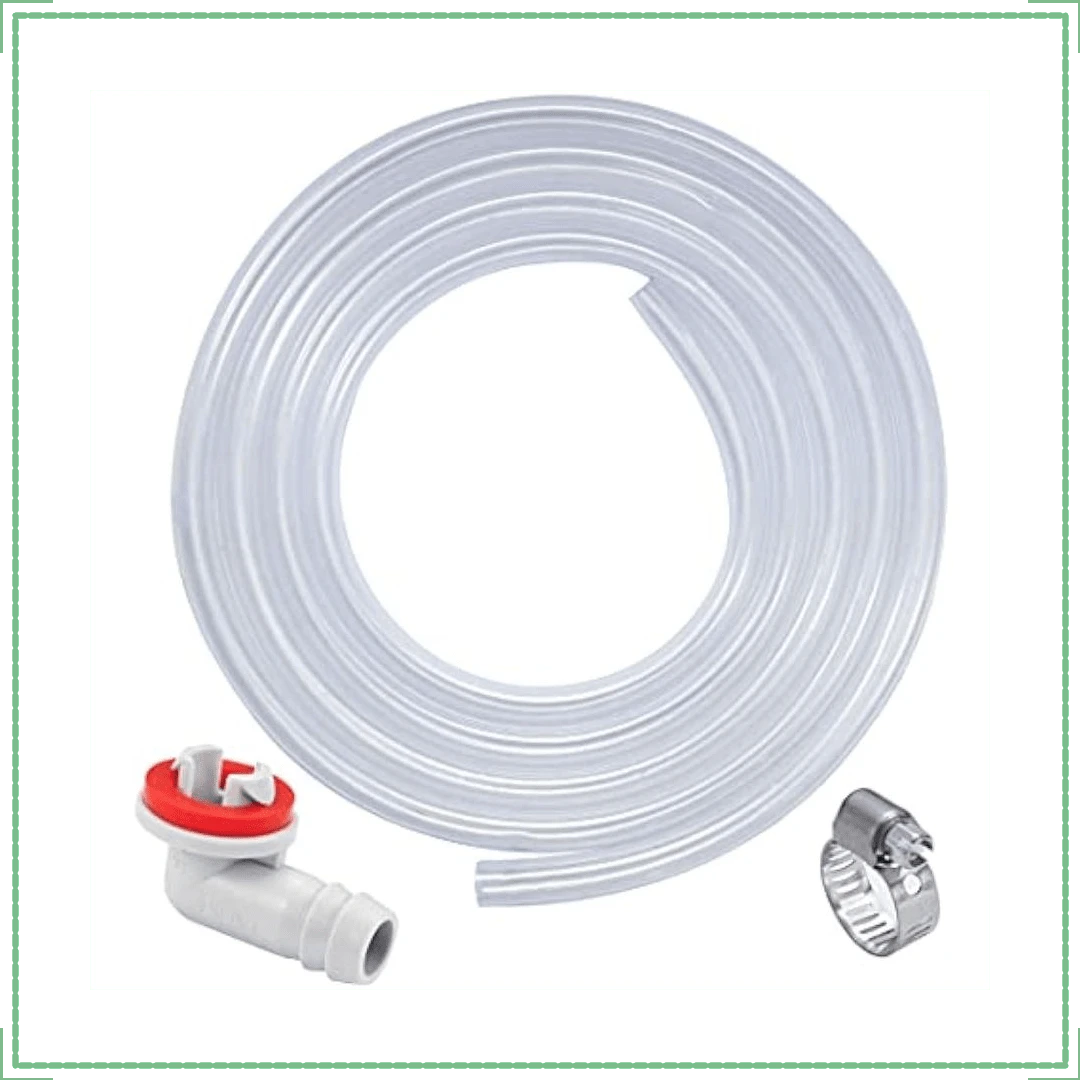 AC Drain Hose Elbow Fitting(3/5-Inches) & 10Feet Improved Clear Vinyl ...