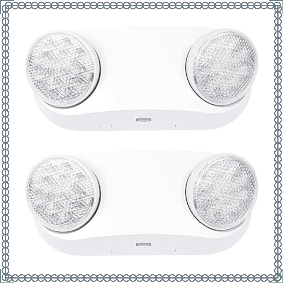 2-Pack, Hardwired Commercial Emergency Exit Light For Business, Ac 120 ...