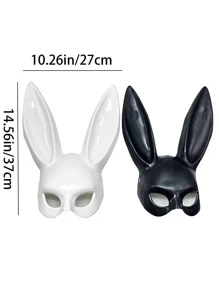 1pc Sexy Bunny Girl Cosplay Bunny Ear Mask, Cartoon Plastic Half Face ...
