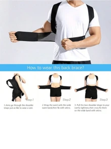 1pc Comfortable & Adjustable Posture Corrector Brace With Breathable ...