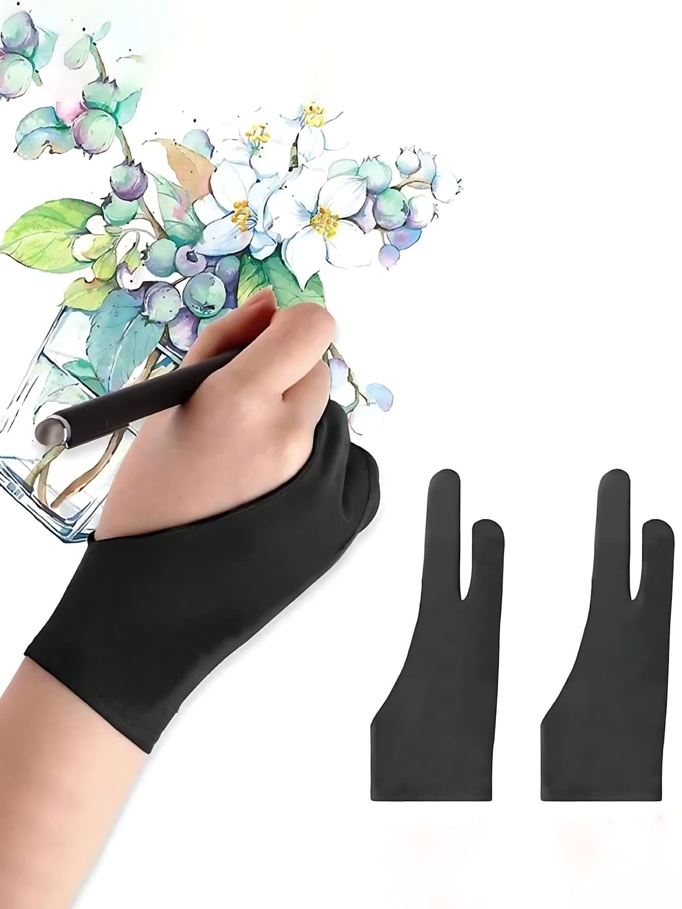 1 Painting Double Finger Anti Touch Painting Glove, Used For Drawing ...