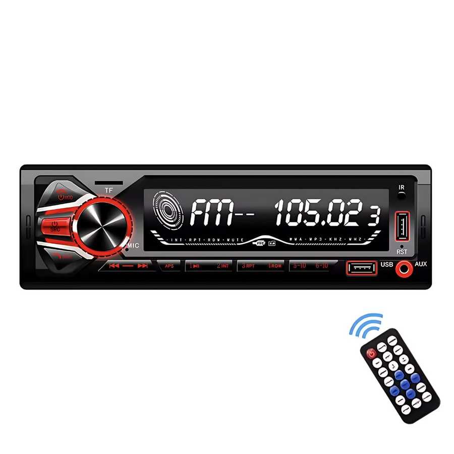 AUTO RADIO USB/SD/AUX/BLUETOOTH 4X45W - 7 COLORS WITH CONTROL ...