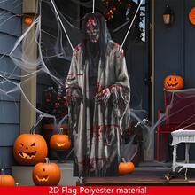 1pc-2D Halloween Gallows Ghost Hanging Banner - 24*59inch Haunted ...