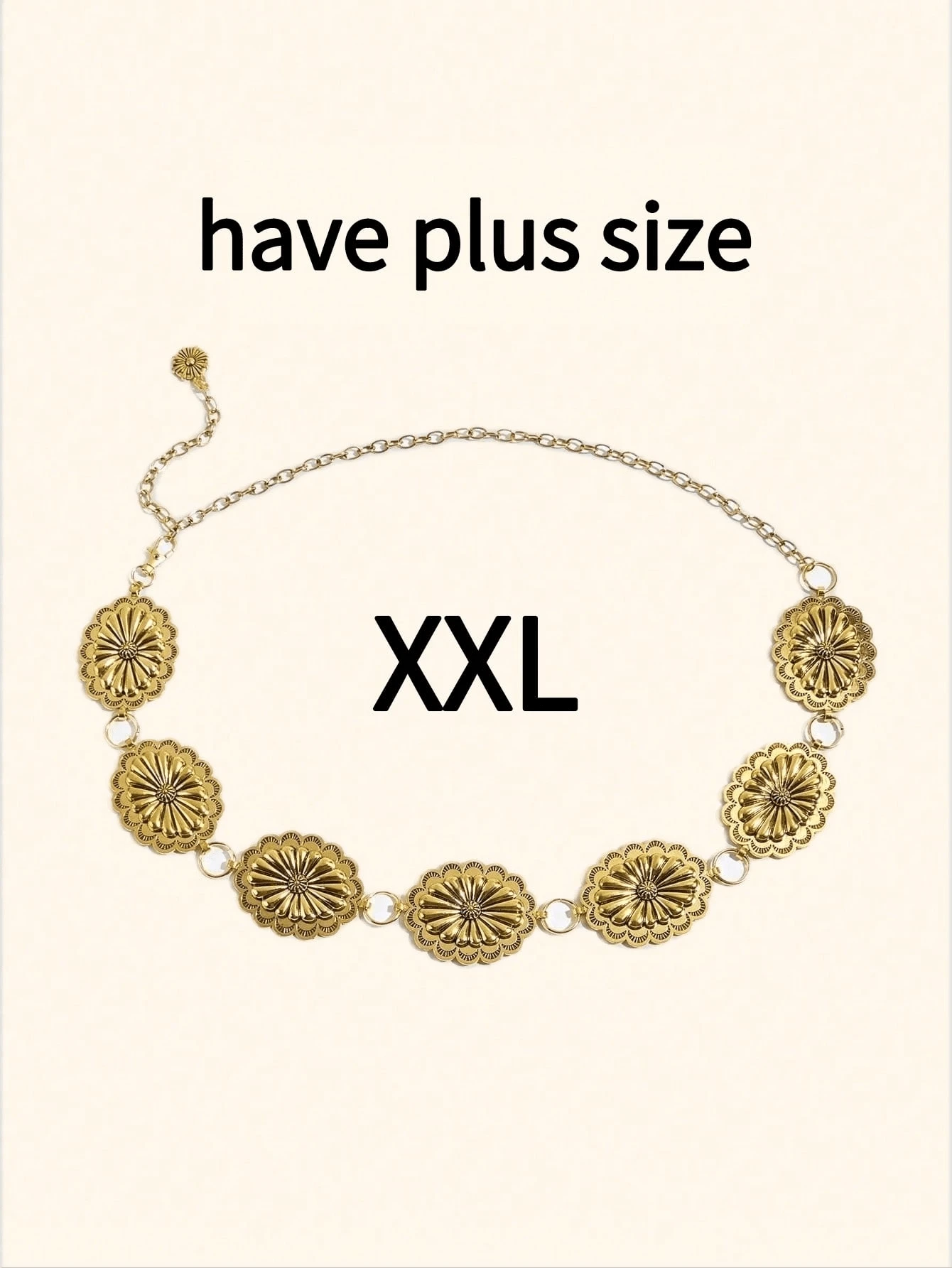 1pc Plus Size Women's Oversized Metallic Waist Belt, Bohemian Vintage ...
