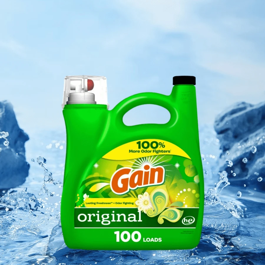 Gain + Odor Defense Liquid Laundry Detergent Super Fresh Blast Scent ...