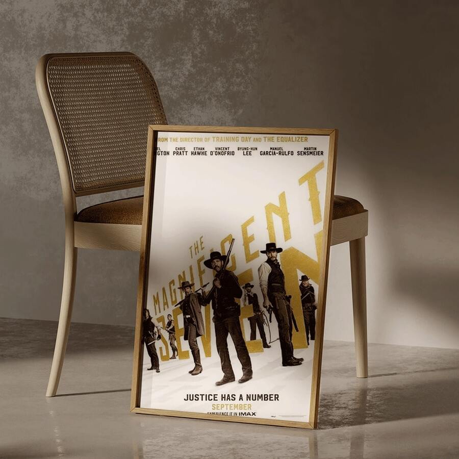 Framed The Magnificent Seven Movie Denzel Washington Chris Pratt Film ...