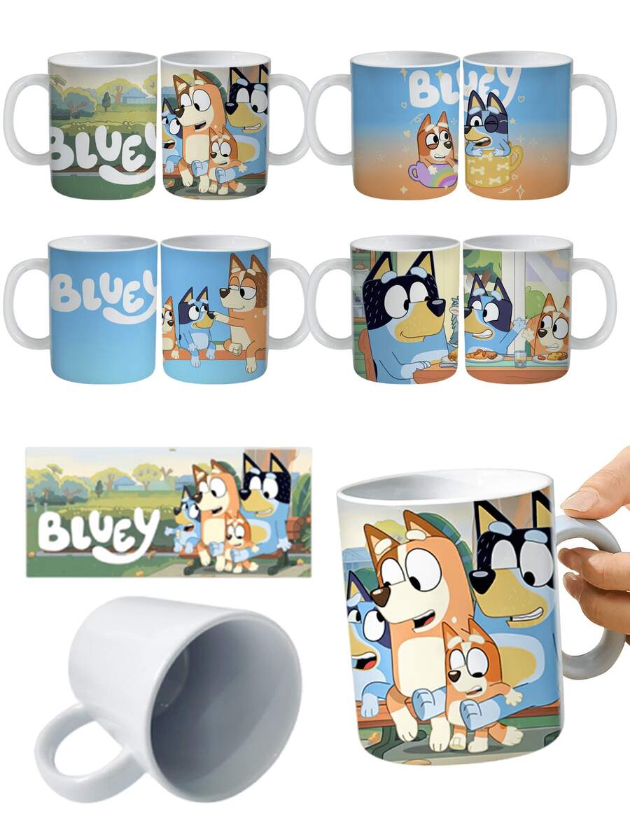 Bluey 1Pc Blueys Family And Friends Mug Ceramics Tea Cup Bluey Bingo ...