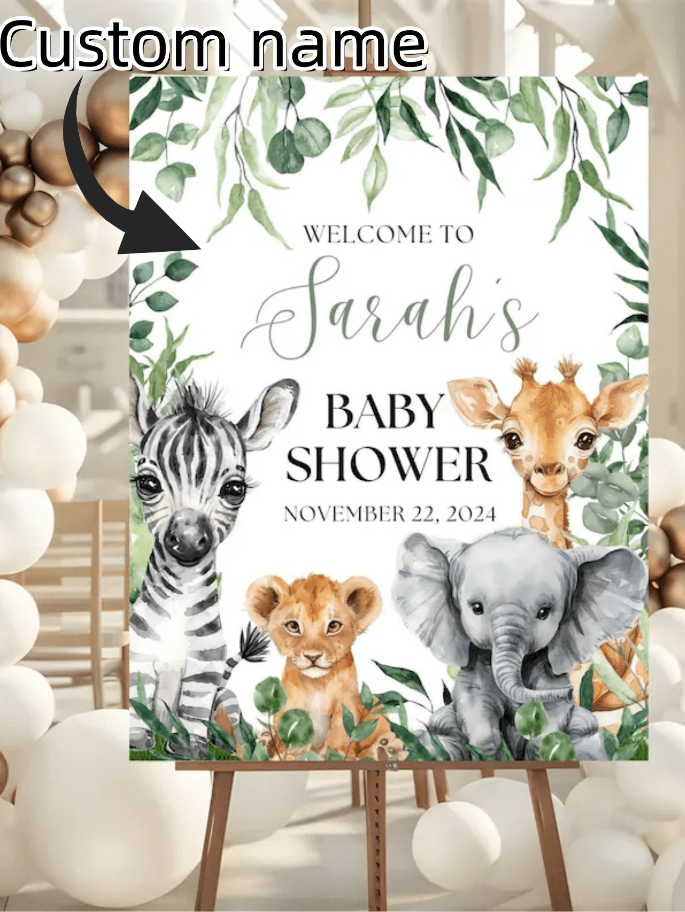 1 Personalized Babysitter Welcome Sign With Name, Jungle Theme, Zoo ...