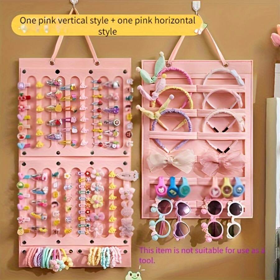 1pc Wall-Mounted Storage Rack For Hair Clips, Headbands, Hair Ties ...