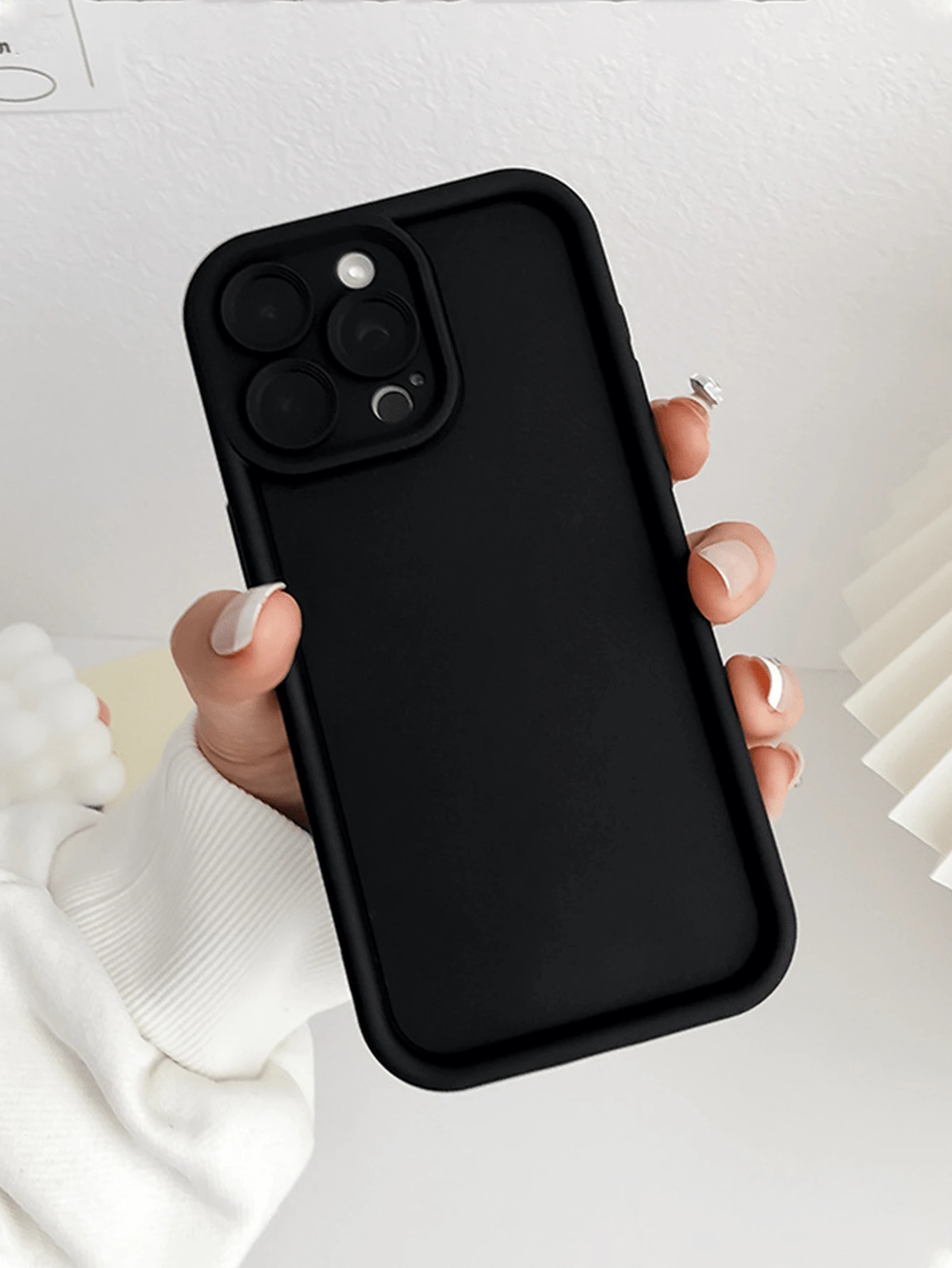 Funda de silicona de unicolor compatible con iPhone 11, 12, 13, 14, 15 ...