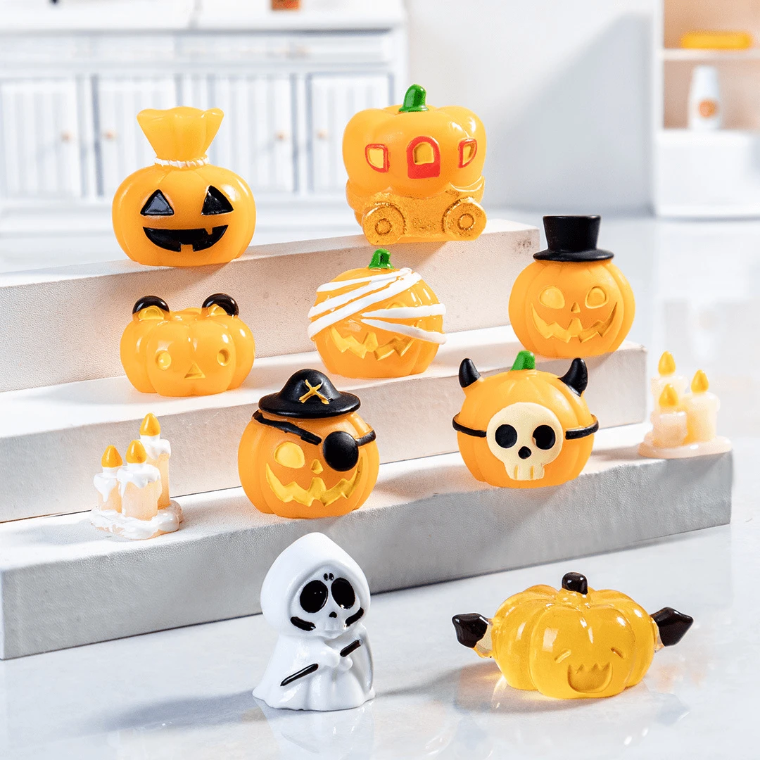6/11pcs Glow-In-The-Dark Funny Pumpkin Head Decor, Suitable For Fish ...