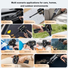 Car Vacuum Cleaner, Brushless LCD Display, Battery Level 2000mah ...