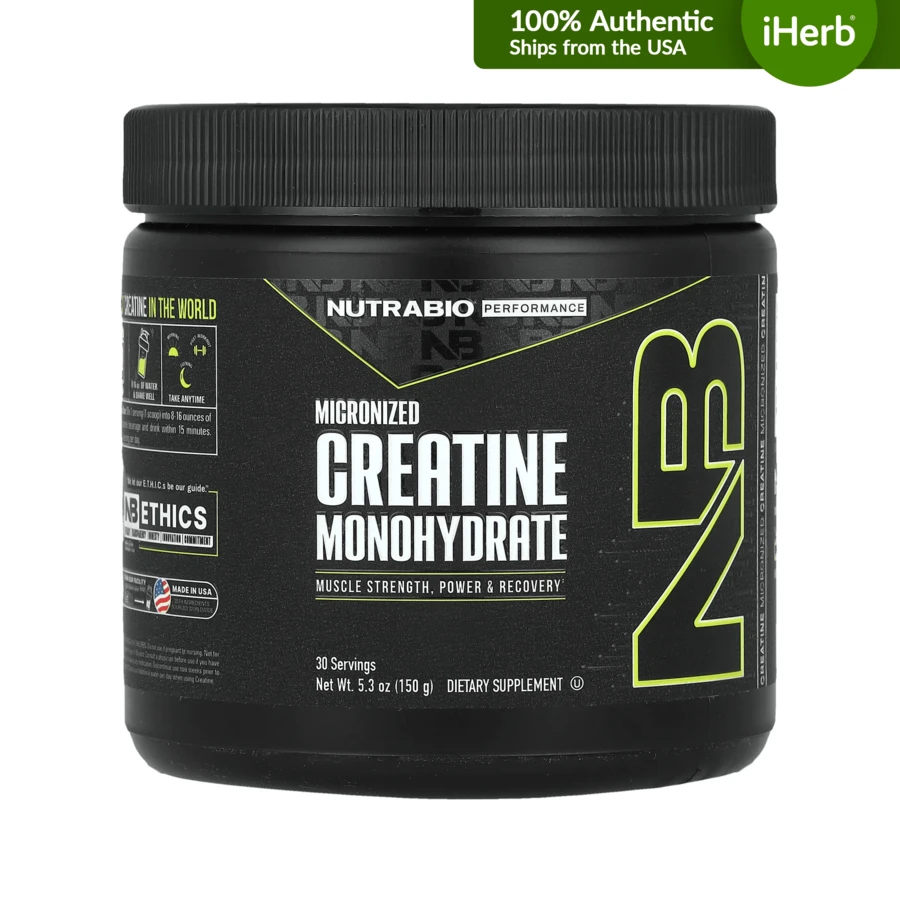 NutraBio Performance, Micronized Creatine Monohydrate, 5.3 Oz (150 G ...