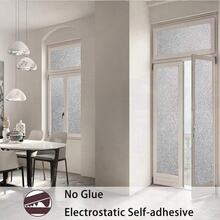 Glass Film Frosted Static Cling No Glue Decorative Anti-UV Removable Flash Window Film For ...