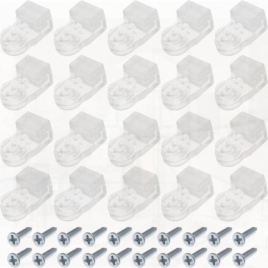 20pcs Clear Glass Retainer Clips For 3-4mm Thick Glass + 3.5*16mm ...
