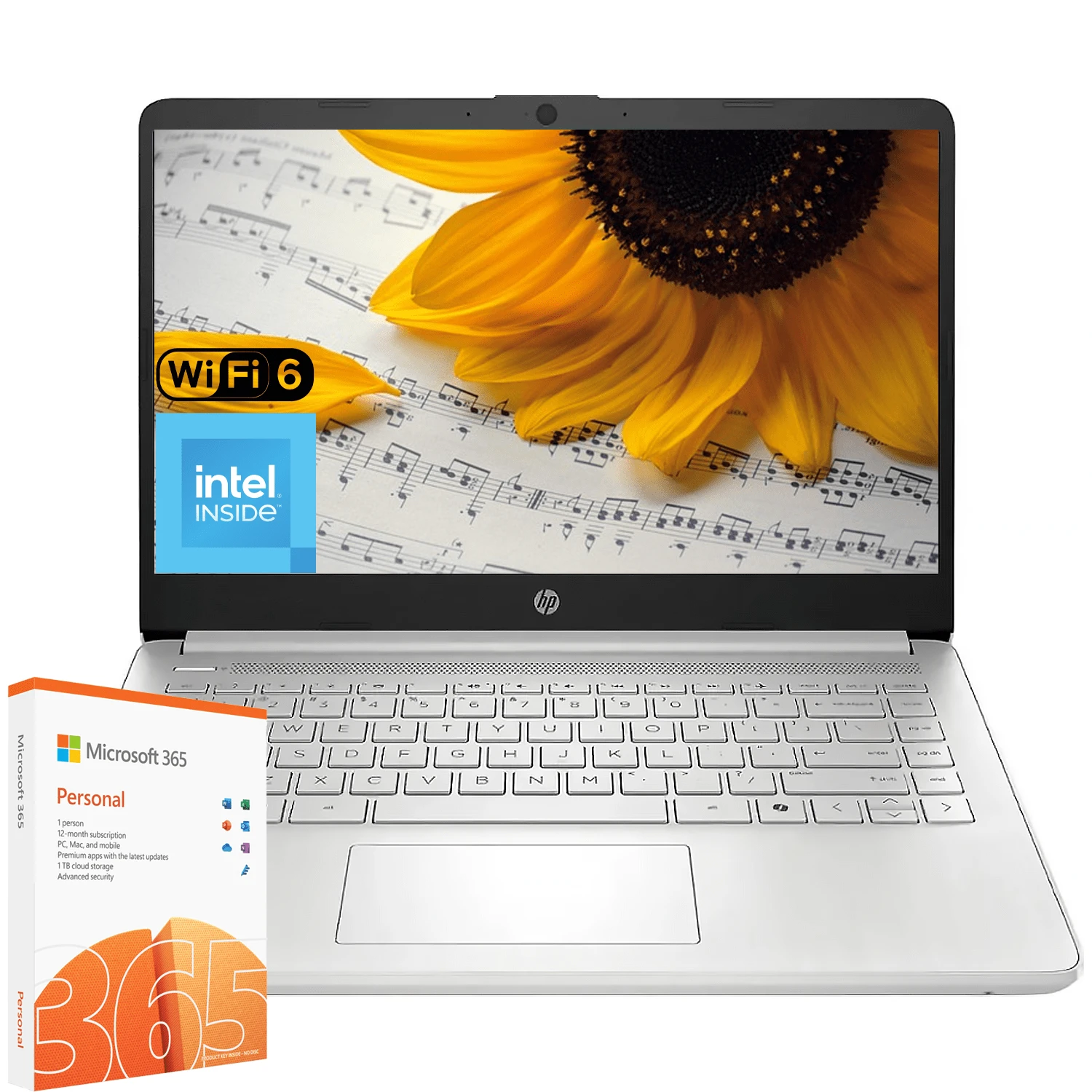 Laptop empresarial HP HD de 14", procesador Intel N150, 4 GB de RAM ...