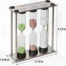 3-In-1 Tea Timer, 3/4/5 Min Sand Hourglasses, Kitchen Use, Brushed ...