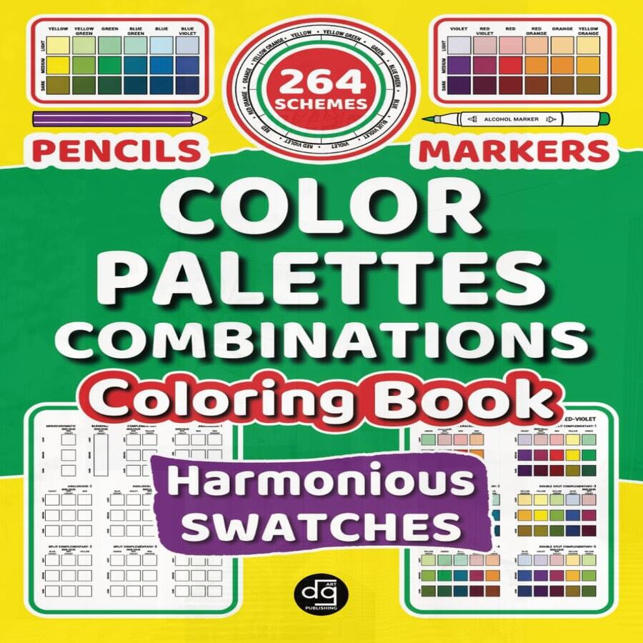 264 Harmonious Color Palette Combinations For Markers & Colored Pencils ...
