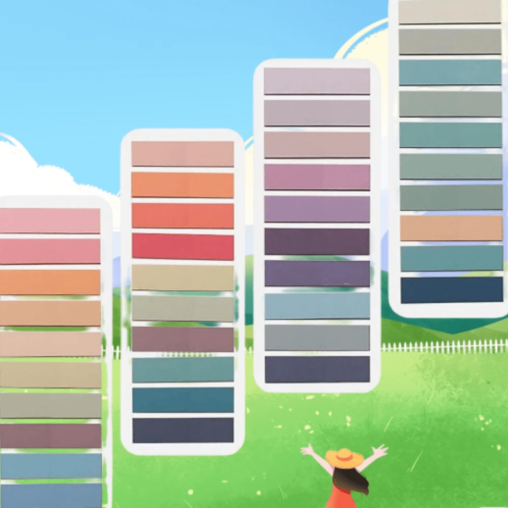 Index Sticker Set Morandi Student Classification Mark N Times Sticker ...