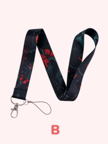 1pc Cartoon Planet Design Lanyard - Kpop Star Card Holder Neck Strap, Moon Theme, Perfect For ...