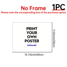 1pc Unique Personalized Unframed Poster - Customizable Photo Printing ...