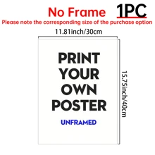 1pc Unique Personalized Unframed Poster - Customizable Photo Printing ...