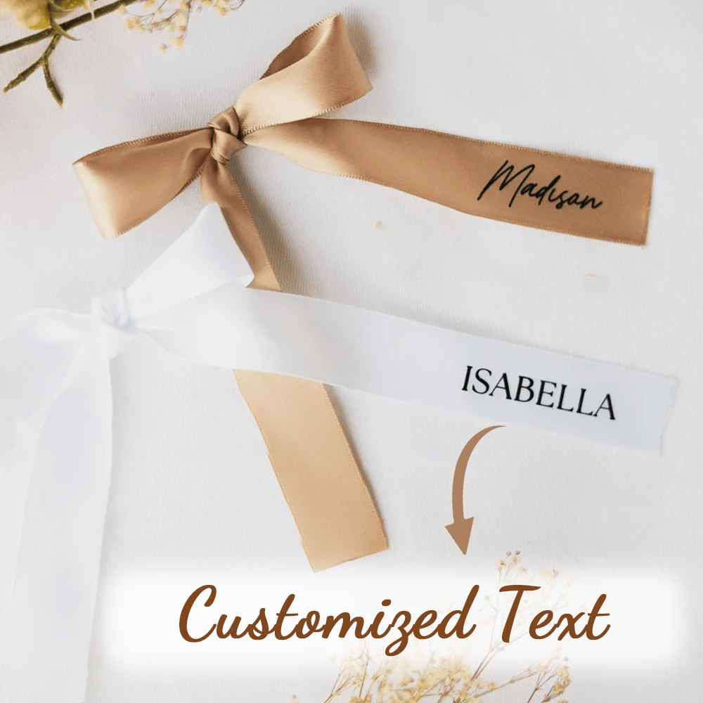 Ribbon Name Tag Place Card For Wedding Bridal Shower Christmas Party ...