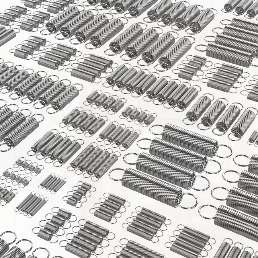 100 Pcs Extension Spring Assortment Kit, 25 Sizes, Stainless Steel ...