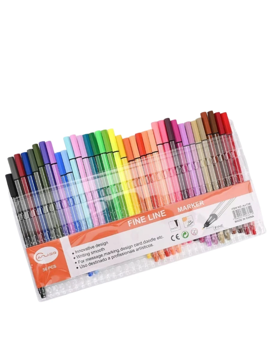 Kit With 36 Fine Line Pens Fine Tip FINELINER 0.4MM Back To School ...