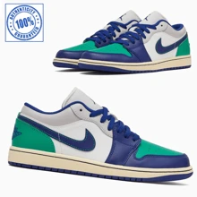 Nike Nike Air Jordan 1 Low Shoes "Rare Air" Sail Deep Royal Blue 553558 ...