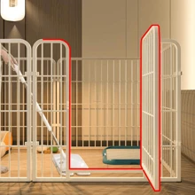 Dog Playpen 6 Panels Indoor Outdoor Dog Fence Metal Enclosure For Small ...