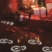 6pcs Santa Claus & Reindeer Footprint Molds, Reusable Christmas Molds ...