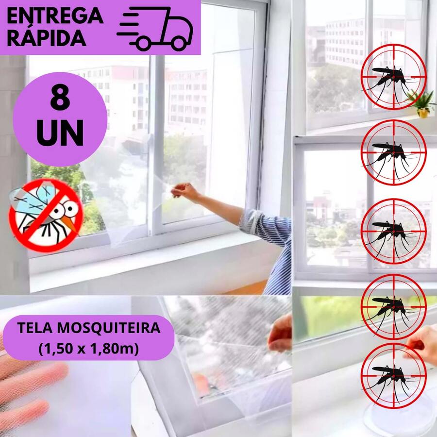 Kit 8 Mosquito Screens For Windows, Protection Against Mosquitoes And ...