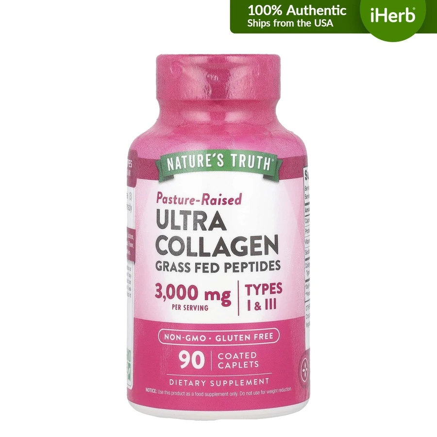 Nature's Truth Ultra Collagen, Types I & III, 90 Coated Caplets (1,000 ...