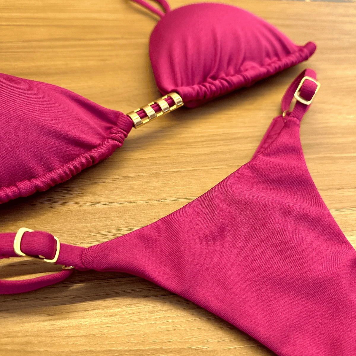 Adjustable Triangle Bikini With Removable Pads Summer 2025 | SHEIN USA