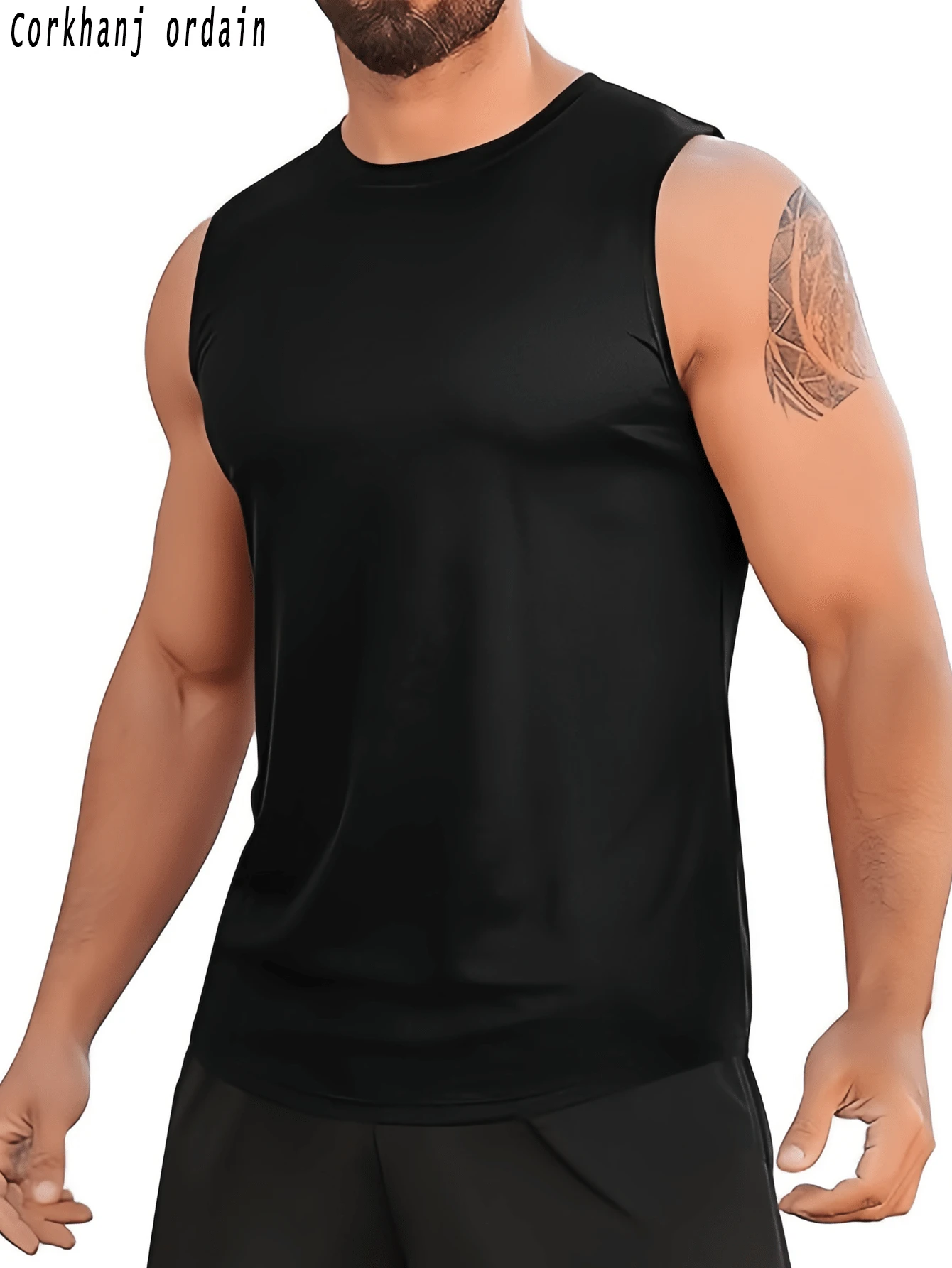 Corkhanj Ordain Camiseta de tirantes elástica y transpirable de secado ...