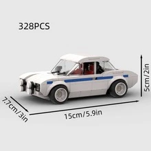 MIKEMENG MOC Vintage Racing Car Building Blocks Toy Set, STEM Creative ...