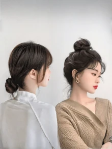 1pc Elegant Slouchy Viscose Hair Scrunchie Bun Maker Hair Accessory For ...