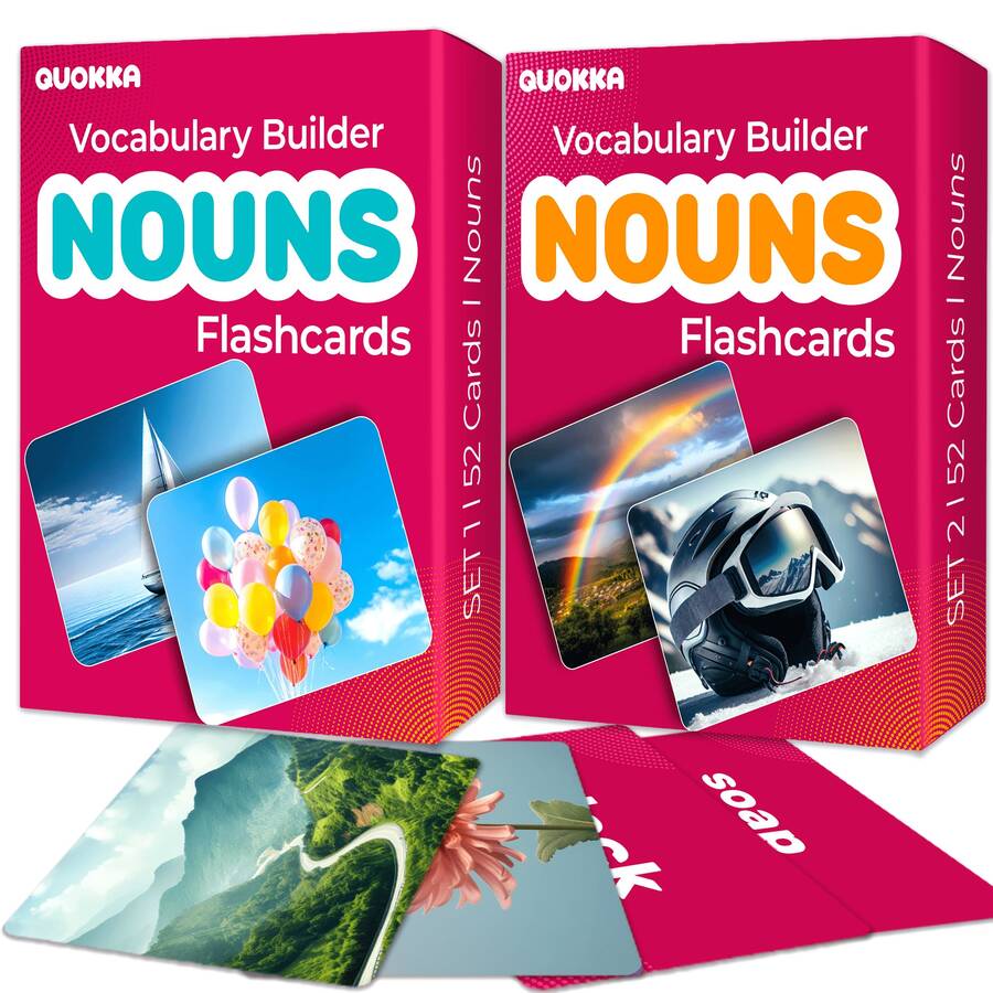 QUOKKA Noun Flash Cards Set For Kids And Adults - Picture Cards For ...