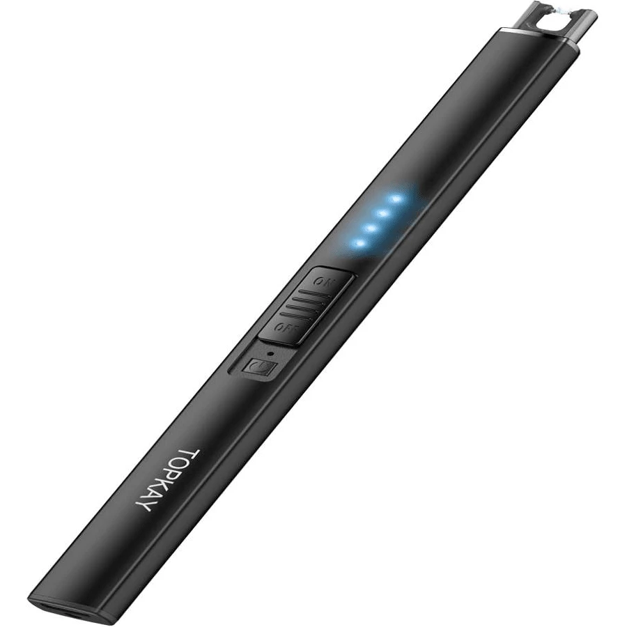 TOPKAY Electric Candle Lighter, Windproof Flameless USB Rechargeable ...