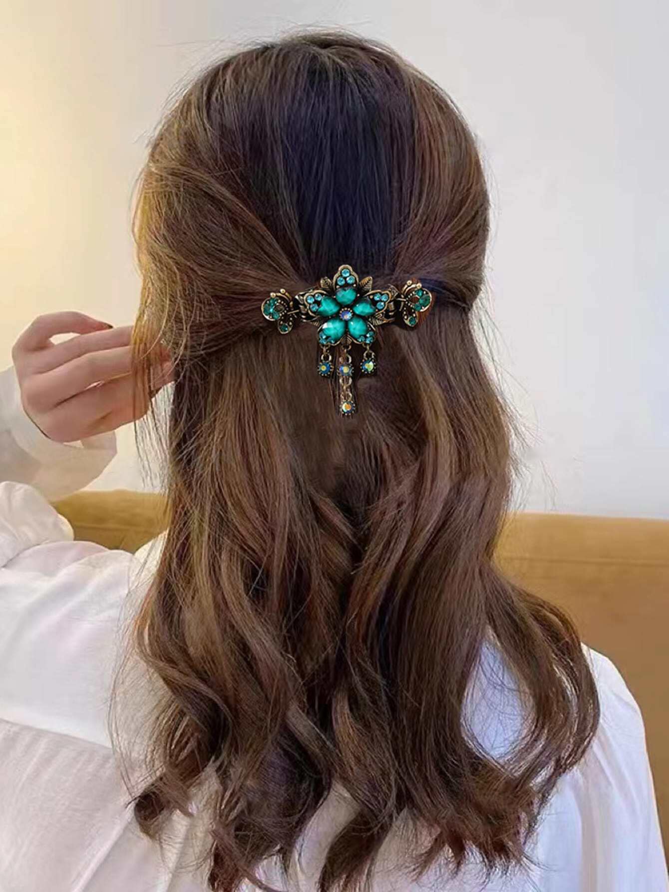 1pc Vintage Metal Crab Shaped Hair Clip, French Elegant Bun Clamp Hair ...